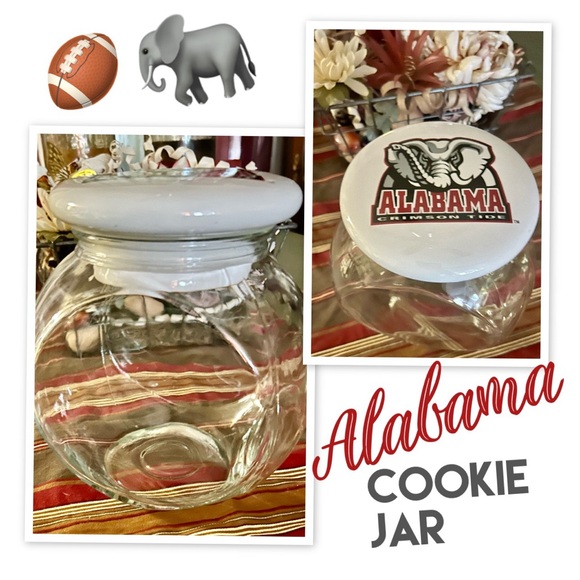 Kitchen | University Logo Round Jar Alabama Crimson Tide Cookie Jar ...